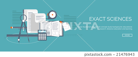 Vector illustration. Flat study backgrounds set - Stock Illustration ...