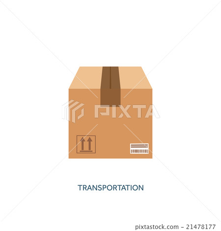 Vector illustration. Flat carton box. Transport - Stock Illustration ...