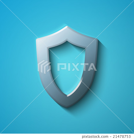 Privacy concept: flat metallic Contoured Shield - Stock Illustration ...