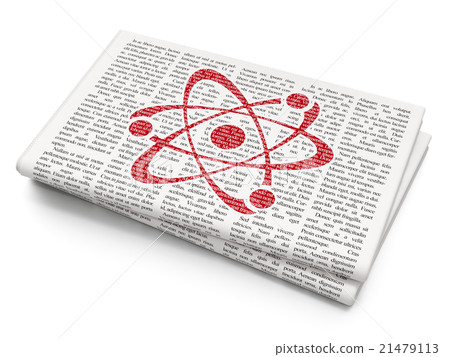 Science concept: Molecule on Newspaper background - Stock Illustration ...