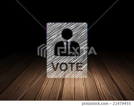 Politics concept: Ballot in grunge dark room - Stock Illustration ...