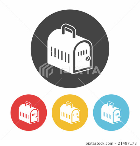 pet dog travel cage icon - Stock Illustration [21487178] - PIXTA