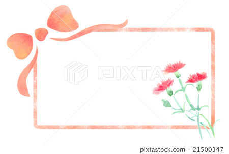 Watercolor drawing Handwritten carnation... - Stock Illustration ...