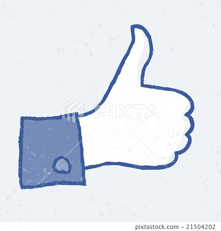 Abstract thumb up icon. Grunge illustration - Stock Illustration ...
