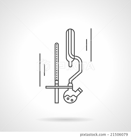 Chemistry labware flat line vector icon - Stock Illustration [21506079 ...