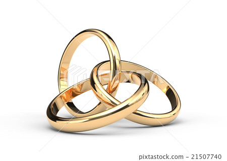 Illustrations of three overlapping rings CG - Stock Illustration ...