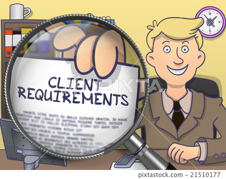 Client Requirements through Lens. Doodle Style. - Stock Illustration ...