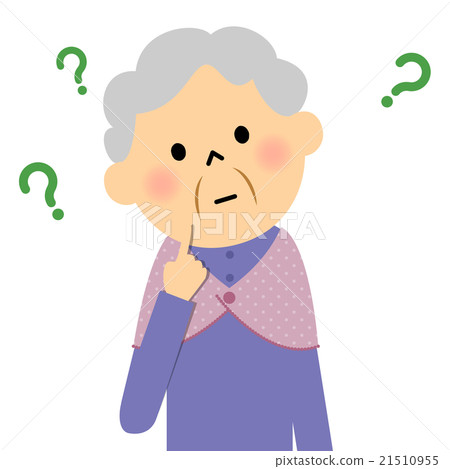 Senior grandma question - Stock Illustration [21510955] - PIXTA