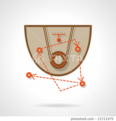 Basketball training flat color design vector icon - Stock Illustration ...