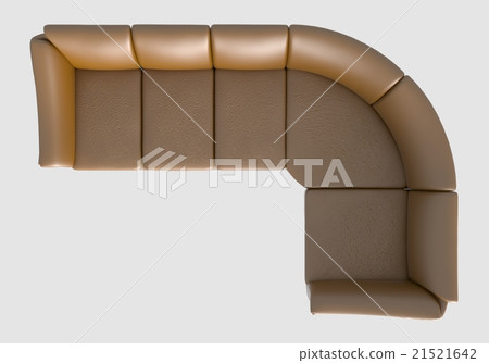 Rendering Sofa Top View Isolated On White-插圖素材 [21521642] - PIXTA圖庫