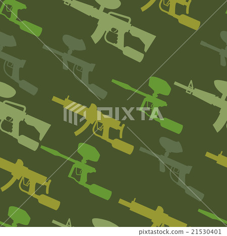paintball guns Silhouette. seamless pattern - Stock Illustration ...