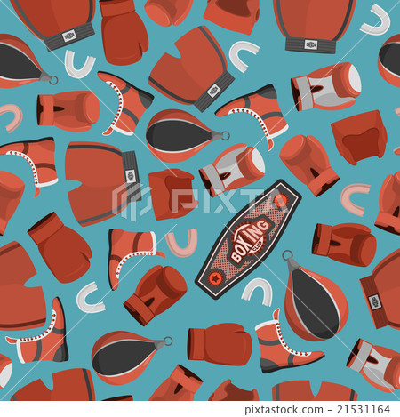 Boxing objects Seamless Pattern background. - Stock Illustration ...