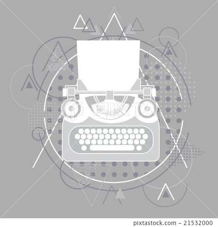Typewriter Icon Retro Style Flat - Stock Illustration [21532000] - PIXTA