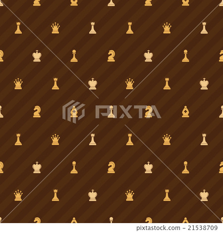 Beige chess icons on brown background - Stock Illustration [21538709 ...