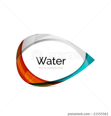 Abstract geometric water drop design - Stock Illustration [21555561 ...