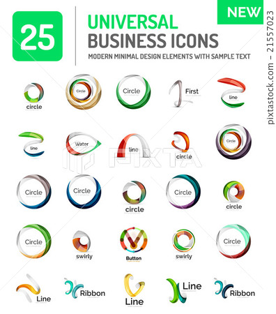 Set of new universal business logos-插圖素材 [21557023] - PIXTA圖庫