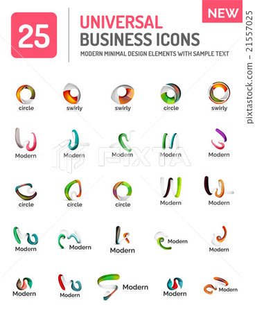 Set of new universal business logos - Stock Illustration [21557025] - PIXTA