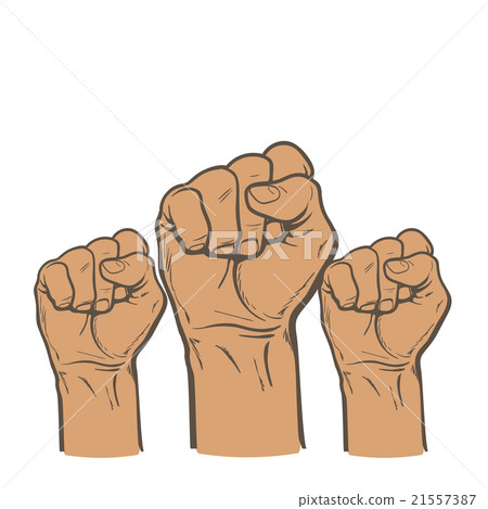 Fist as a symbol of good luck, strength and - Stock Illustration ...