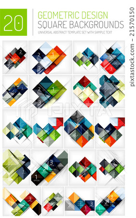 Mega collection of square geometric backgrounds - Stock Illustration ...