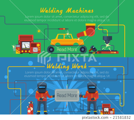 Two Welding Horizontal Banners - Stock Illustration [21581832] - PIXTA