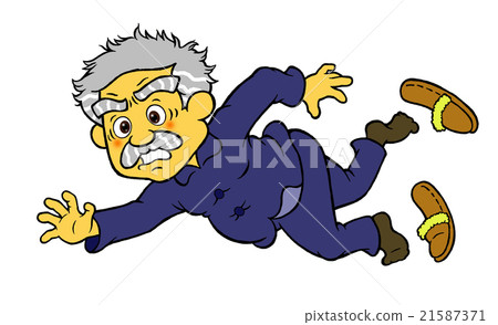 Old man falling over - Stock Illustration [21587371] - PIXTA