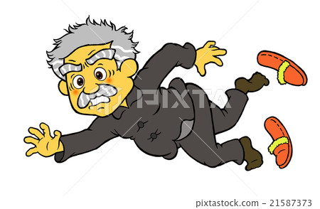 Old man falling over - Stock Illustration [21587373] - PIXTA