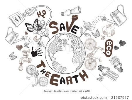 Green world drawing concept. - Stock Illustration [21587957] - PIXTA