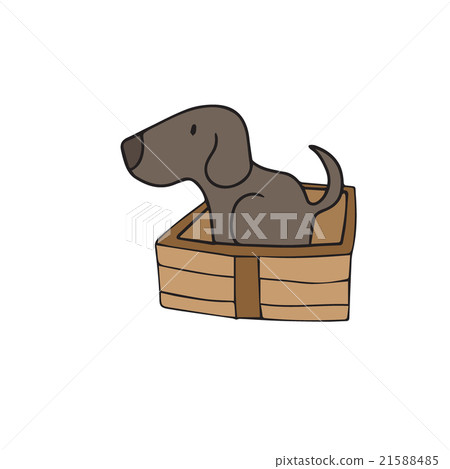 Animal dog in box - Stock Illustration [21588485] - PIXTA