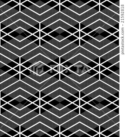 Seamless diamonds and hexagons pattern. - Stock Illustration [21592818 ...