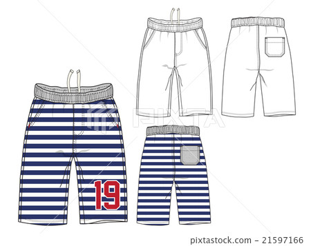 Half pants hanger illustration - Stock Illustration [21597166] - PIXTA