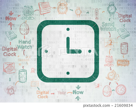 Timeline concept: Watch on Digital Paper - Stock Illustration [21609834 ...
