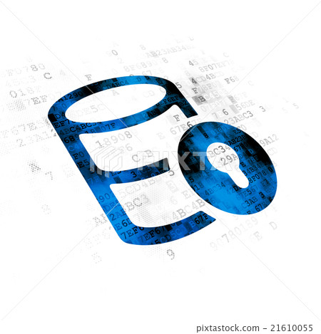Database concept: Database With Lock on Digital - Stock Illustration ...