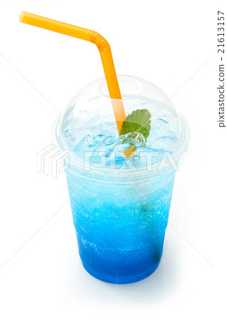 Blue italian soda in takeaway cup - Stock Photo [21613157] - PIXTA