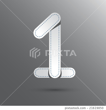 Number Zero with white and gray color . Vector - Stock Illustration ...