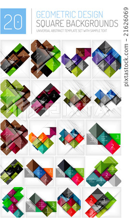 Mega collection of square geometric backgrounds - Stock Illustration ...
