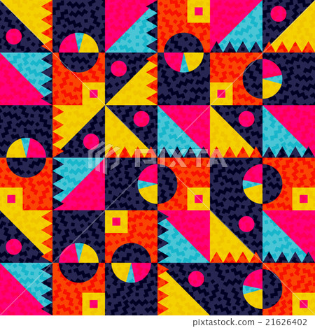 Geometric seamless pattern with colorful shapes - Stock Illustration ...