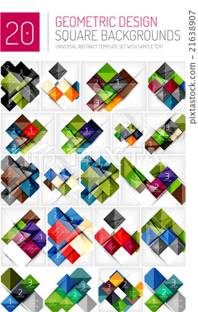 Mega collection of square geometric backgrounds - Stock Illustration ...