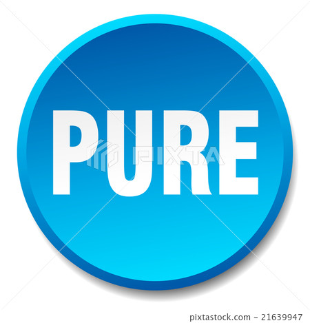 pure blue round flat isolated push button - Stock Illustration ...