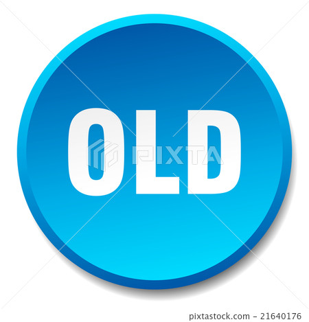 old blue round flat isolated push button - Stock Illustration [21640176 ...
