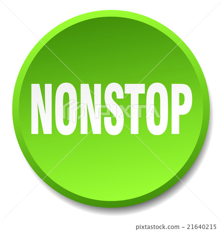 nonstop green round flat isolated push button - Stock Illustration ...