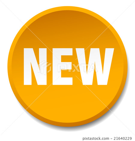 new orange round flat isolated push button - Stock Illustration ...