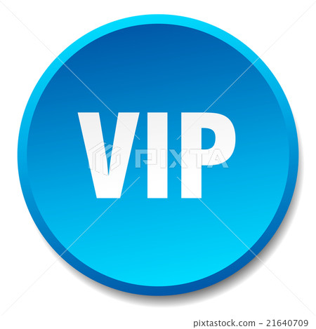 vip blue round flat isolated push button - Stock Illustration [21640709 ...