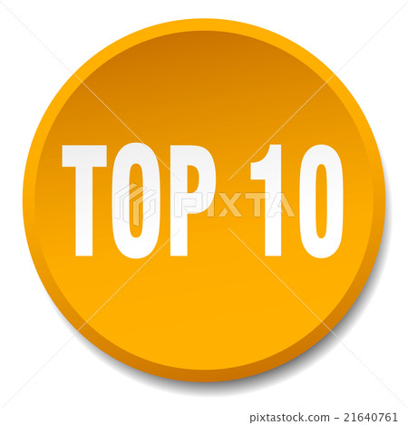 top 10 orange round flat isolated push button - Stock Illustration ...
