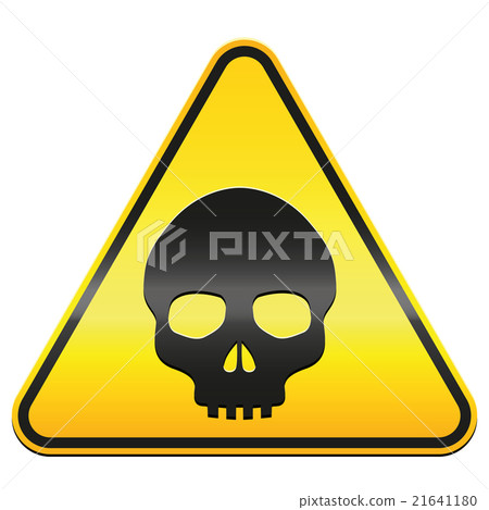 Hazard Warning Sign Skull - Stock Illustration [21641180] - PIXTA