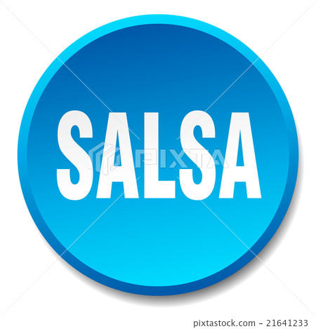 salsa blue round flat isolated push button - Stock Illustration ...
