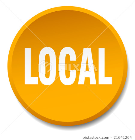 local orange round flat isolated push button - Stock Illustration ...