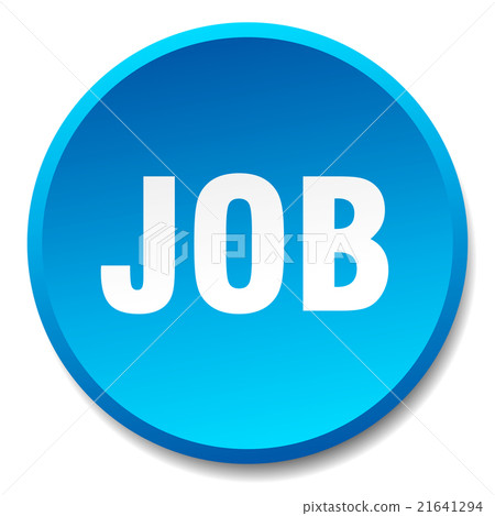 job blue round flat isolated push button - Stock Illustration [21641294 ...