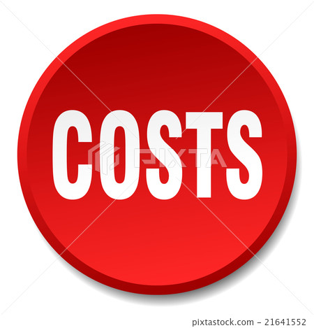 costs red round flat isolated push button - Stock Illustration ...