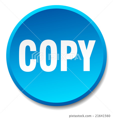 copy blue round flat isolated push button - Stock Illustration ...