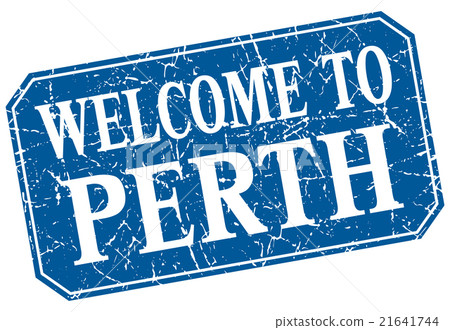 welcome to Perth blue square grunge stamp-插圖素材 [21641744] - PIXTA圖庫